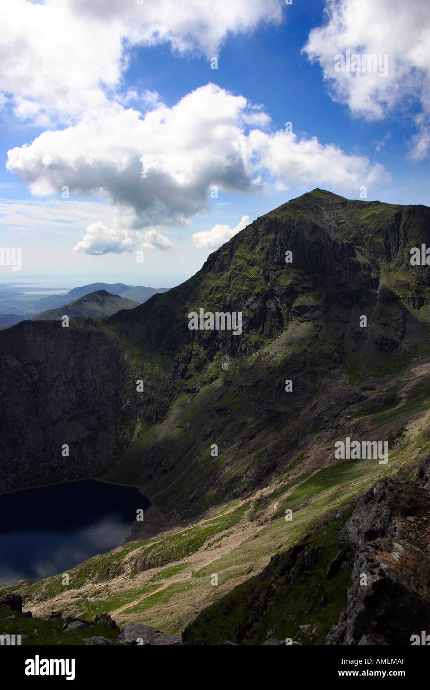 View towards Snowdon from Crib Goch Wales Stock Photo - Alamy