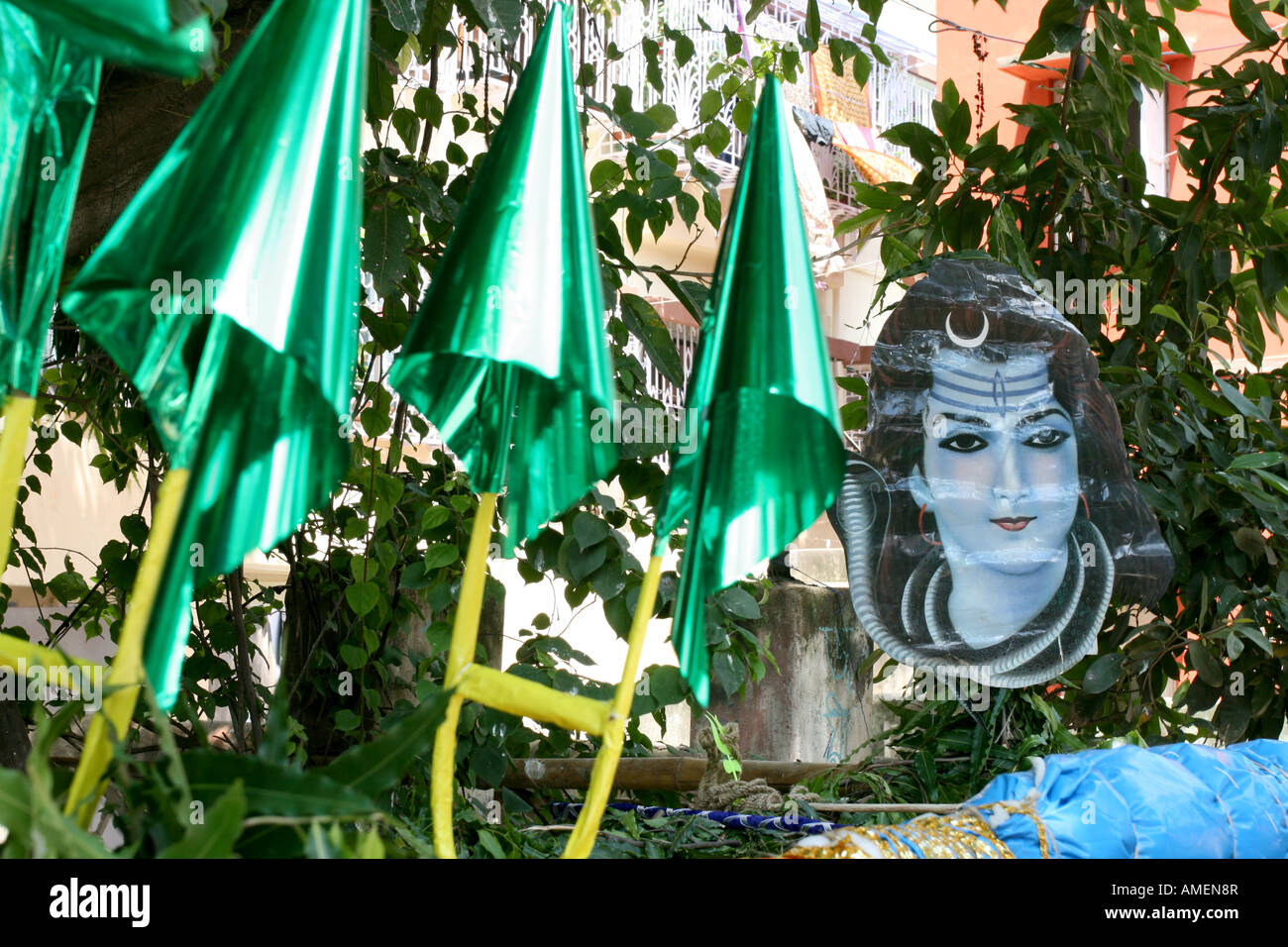 flags and shiva Stock Photo - Alamy