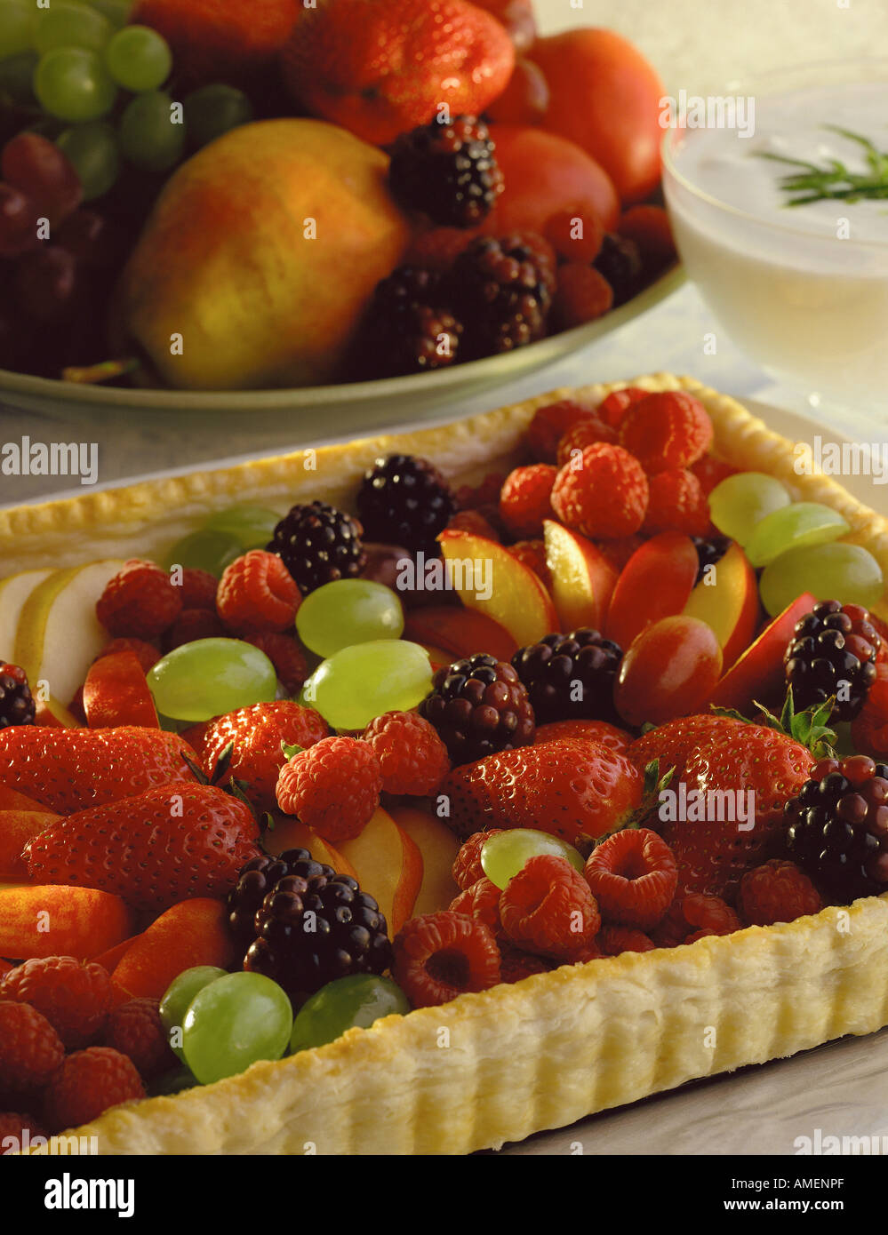 Fruits and Pastry Stock Photo - Alamy