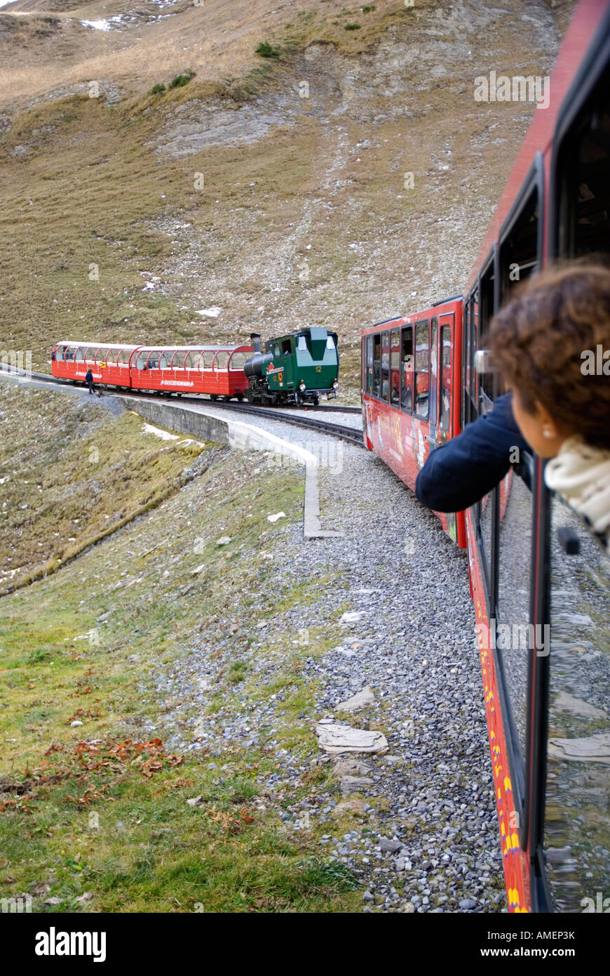Golden Pass Panoramic Train between Lucern y Brienz SWITZERLAND Stock ...