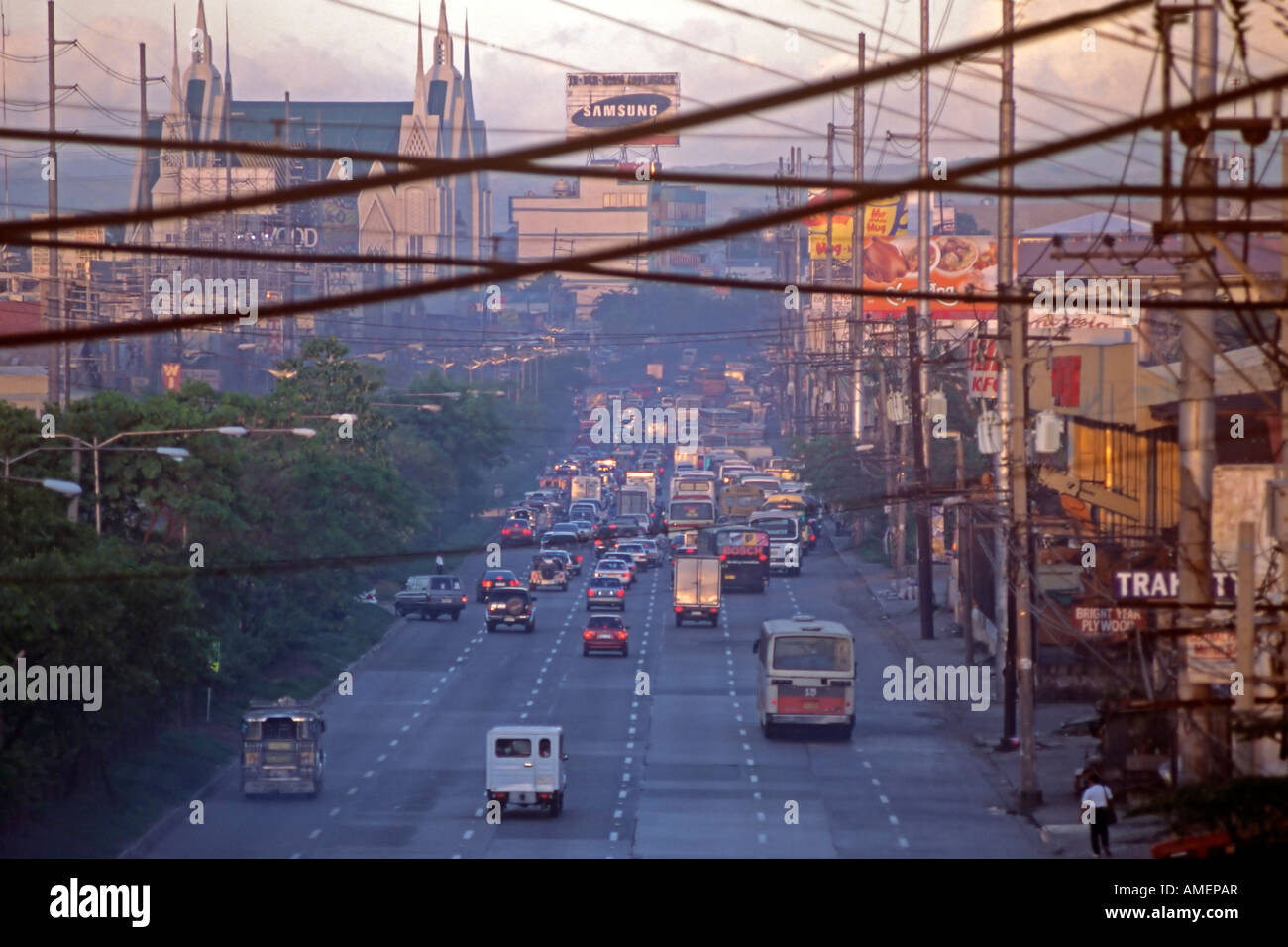 Traffic jam Manila Philippines Stock Photo - Alamy