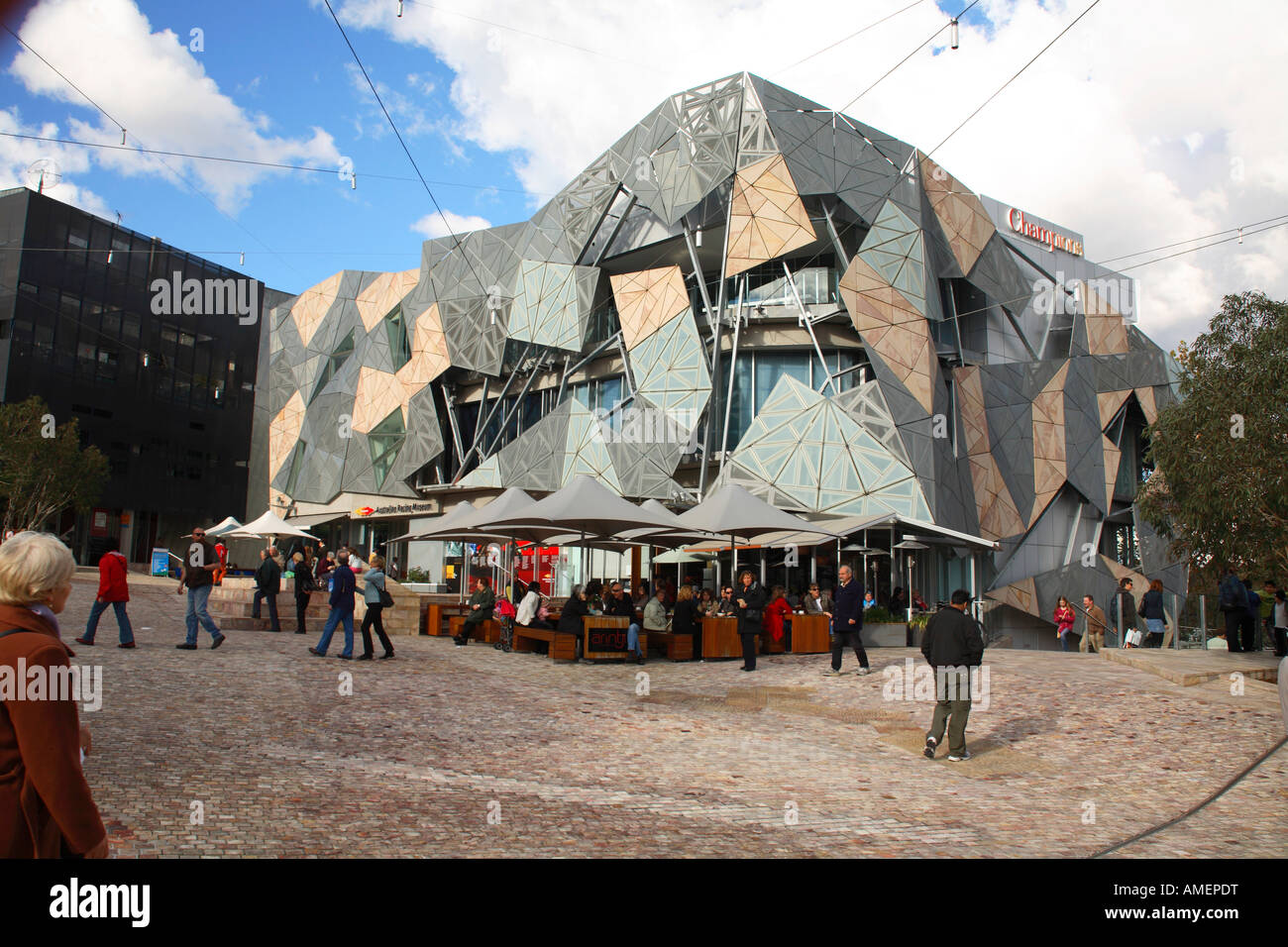 Section of Federation Square Melbourne Victoria Australia Stock Photo ...