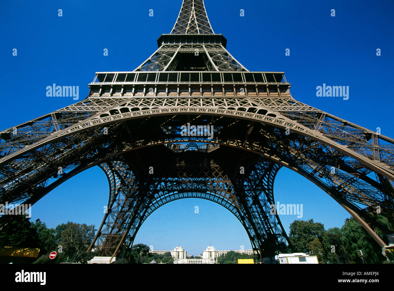 The intricate metalwork of the Eiffel Tower completed in 1889 Stock ...