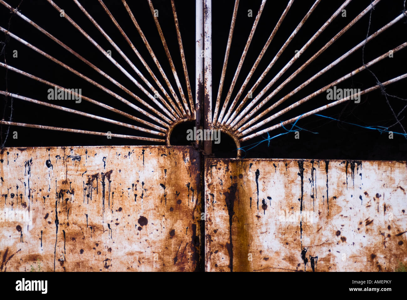 Rusty gate, Albania Stock Photo - Alamy