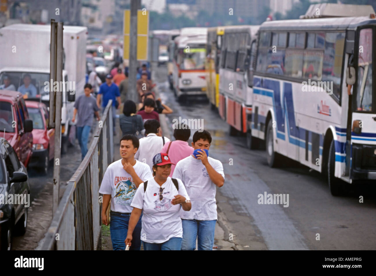 Traffic jam Manila Philippines Stock Photo - Alamy
