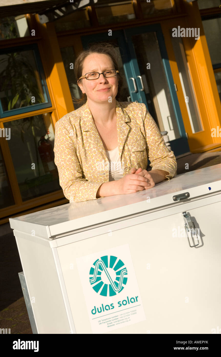 Cath Peasley of DULAS ENGINEERING Dyfi Eco park Machynlleth Powys with ...
