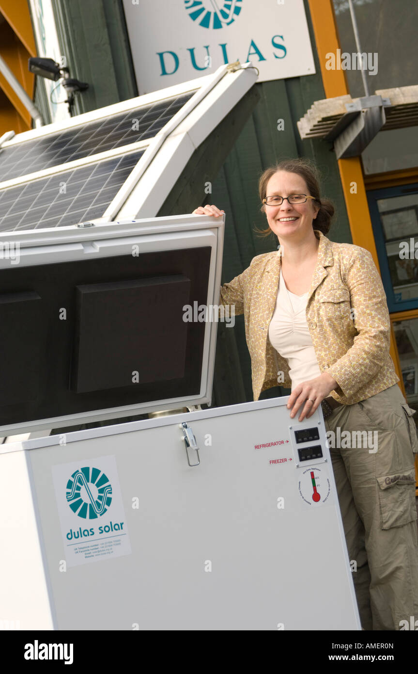 Cath Peasley of DULAS ENGINEERING Dyfi Eco park Machynlleth Powys with ...