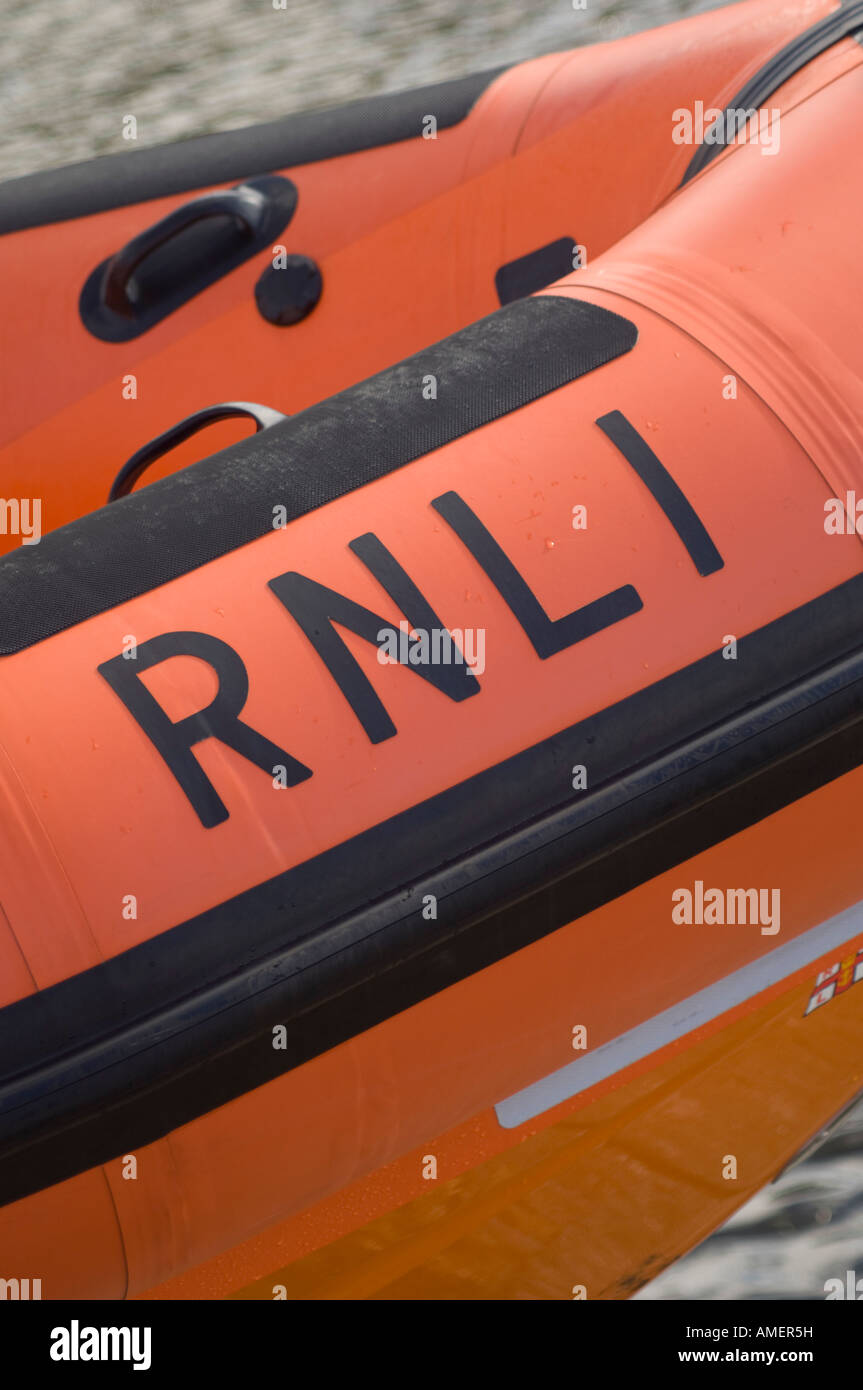 RNLI [royal national lifeboat institution] semi inflatable orange ...