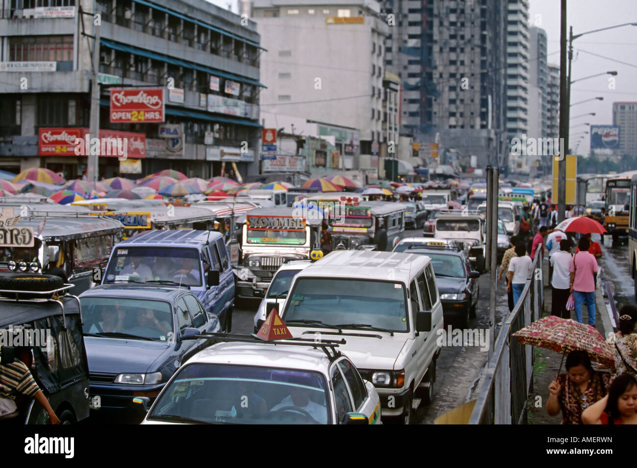 Traffic jam Manila Philippines Stock Photo - Alamy