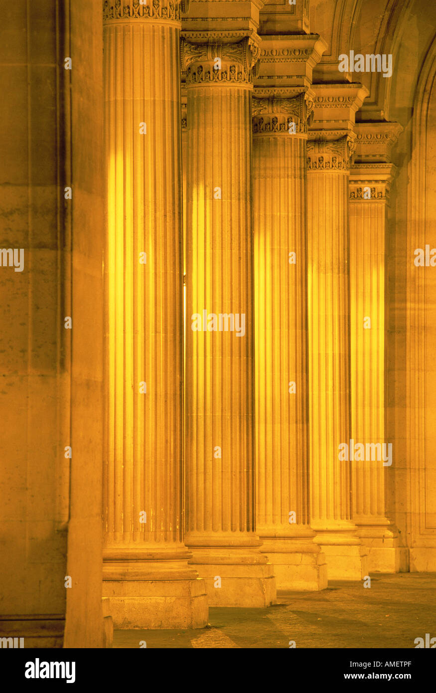 Columns at The Louvre Paris, France Stock Photo - Alamy