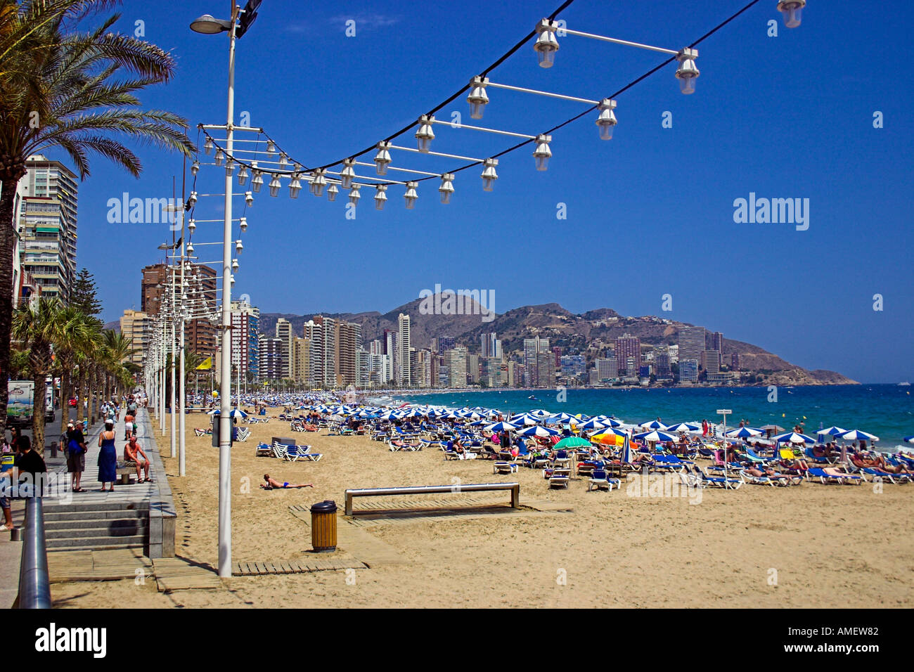 On the beach Benidorm Spain Stock Photo - Alamy