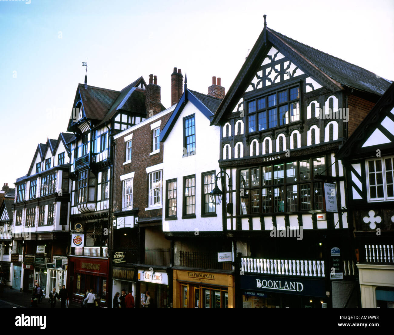 Chester Rows Bridge Street England UK United Kingdom GB Great Britain ...