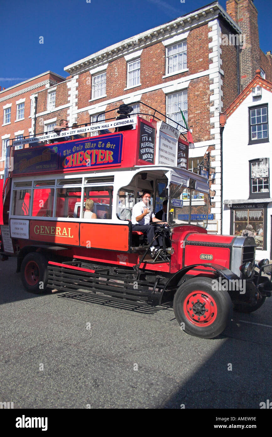 Bus Tour Chester England Stock Photo - Alamy