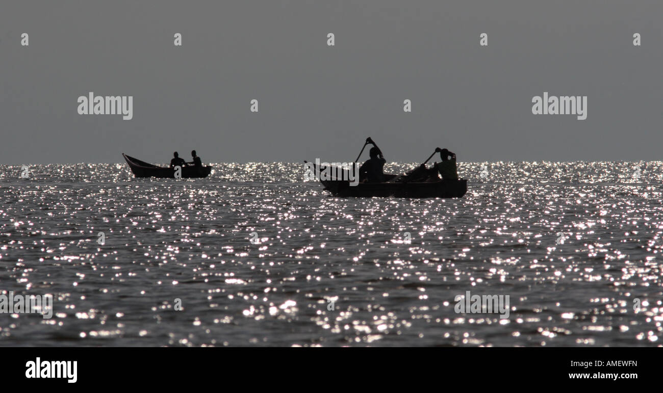 Fisherman on Lake Edward Stock Photo - Alamy