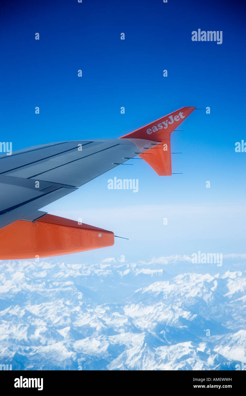 The Alps seen from the window of an Easyjet aircraft Stock Photo - Alamy