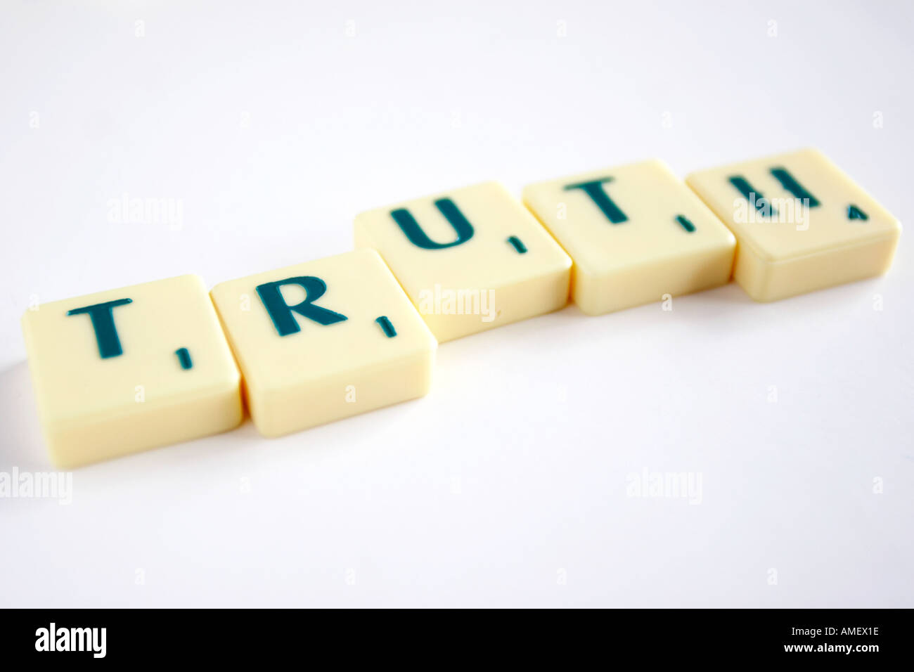 Scrabble letters forming the word Truth Stock Photo - Alamy
