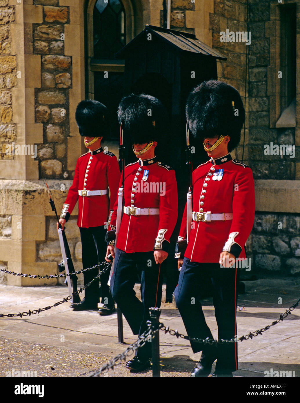 Guards marching at Tower of London London England Stock Photo - Alamy