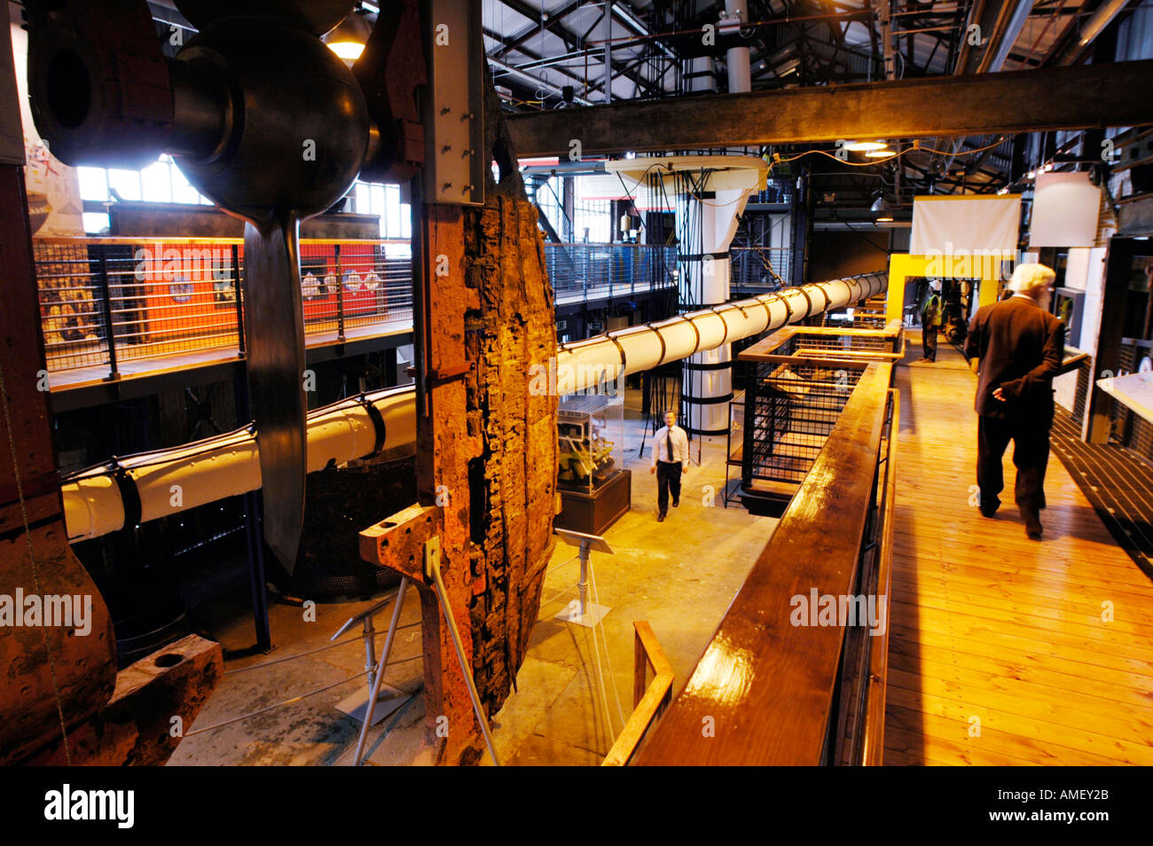 The hull of the SS Great Britain built by Victorian engineer Isambard ...