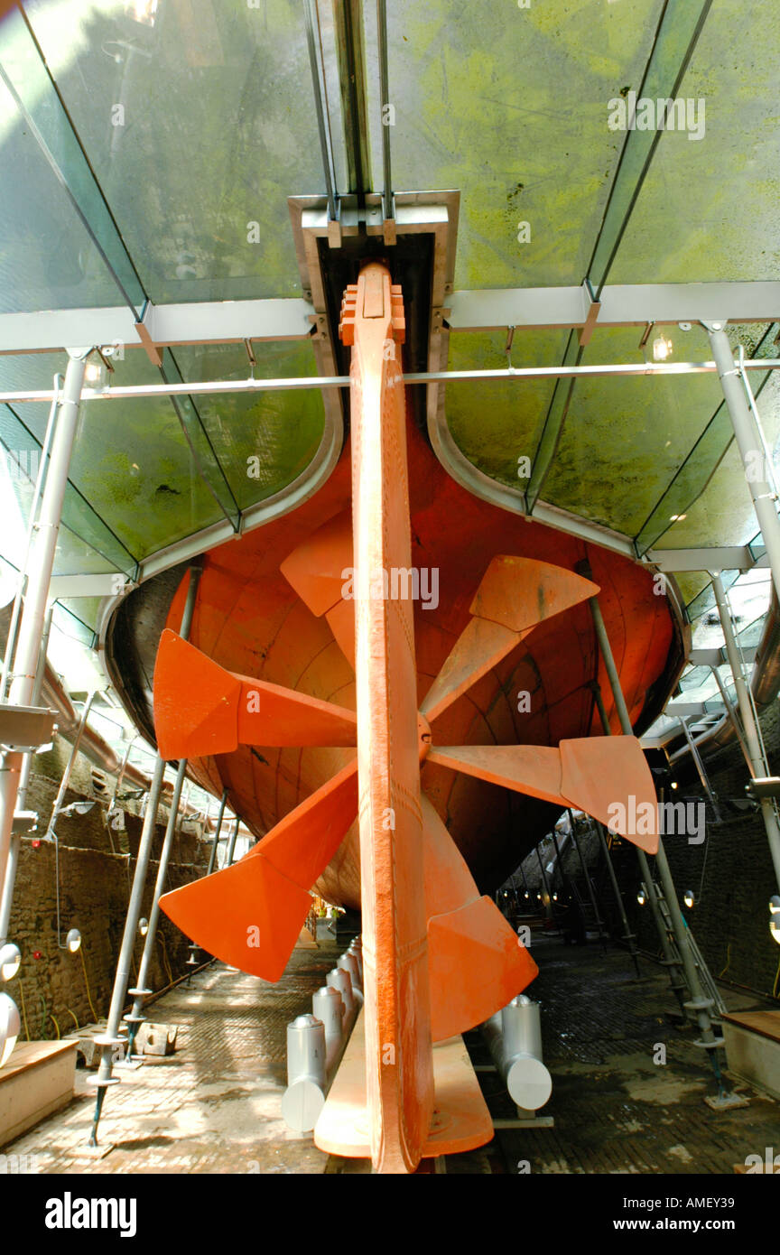 Stern and propellor of SS Great Britain built by Victorian engineer ...