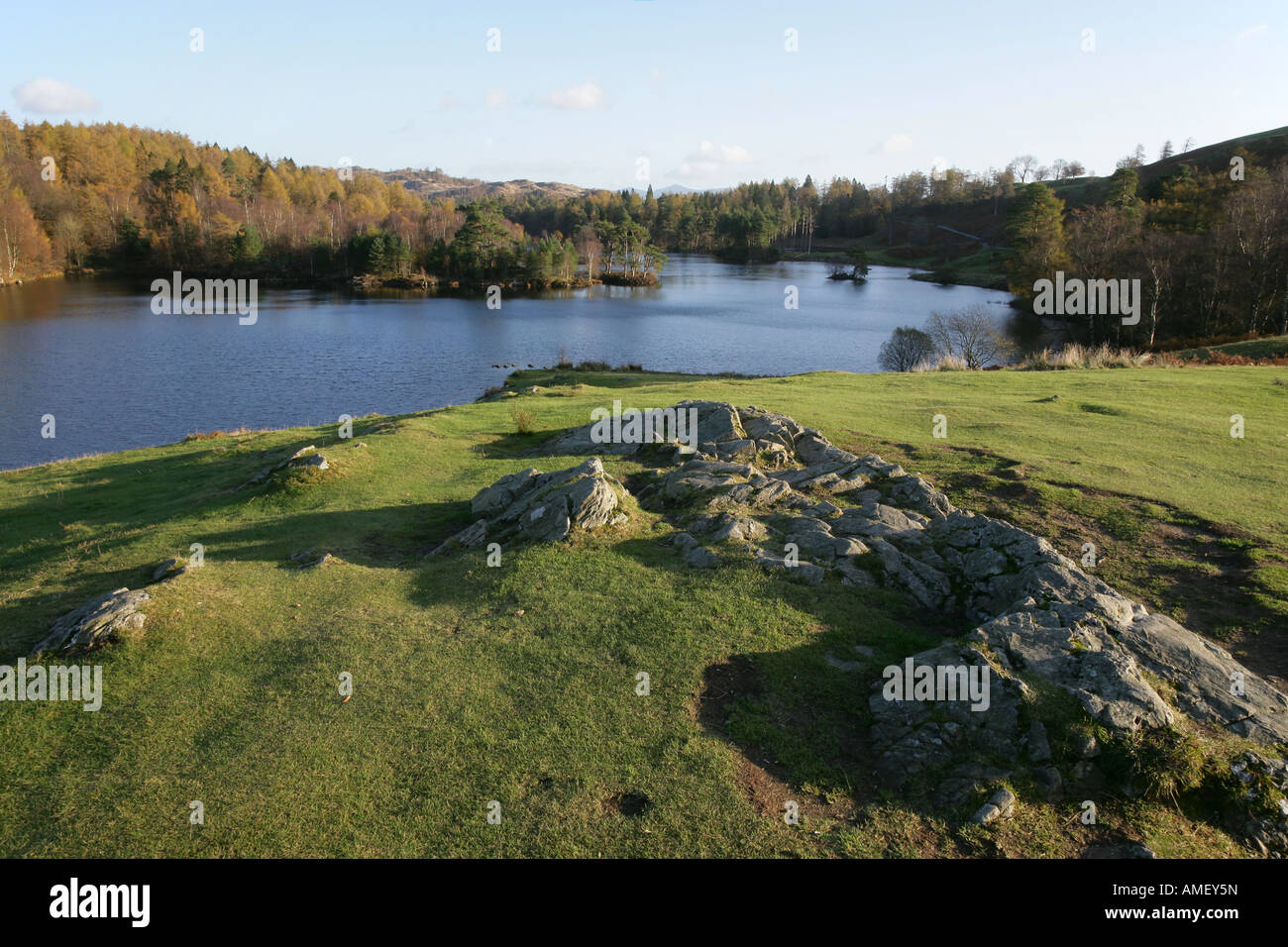 View across the lake at Tarn Hows Coniston "Lake District National Park ...