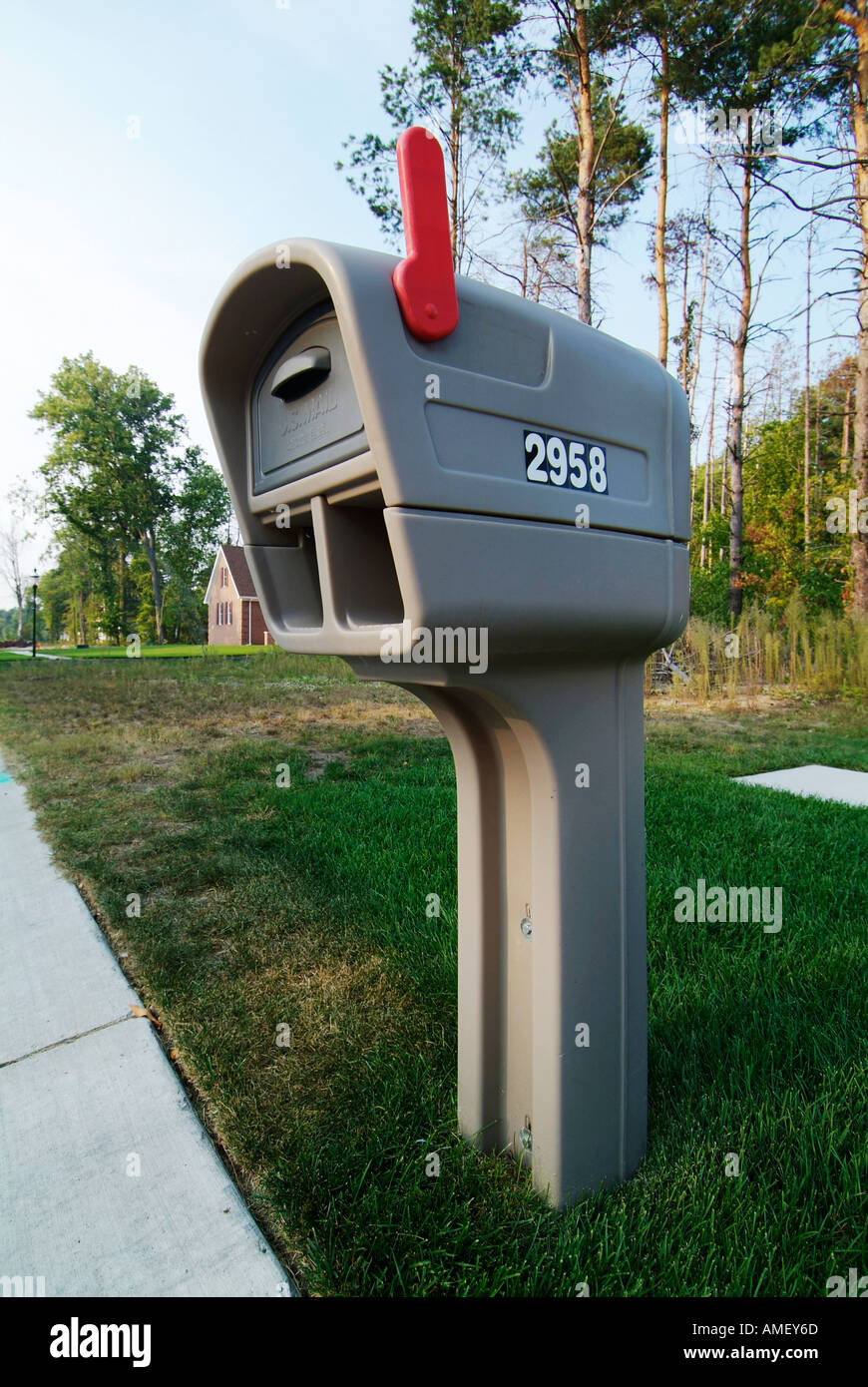 Mailbox with letters bills statements of communication Stock Photo - Alamy