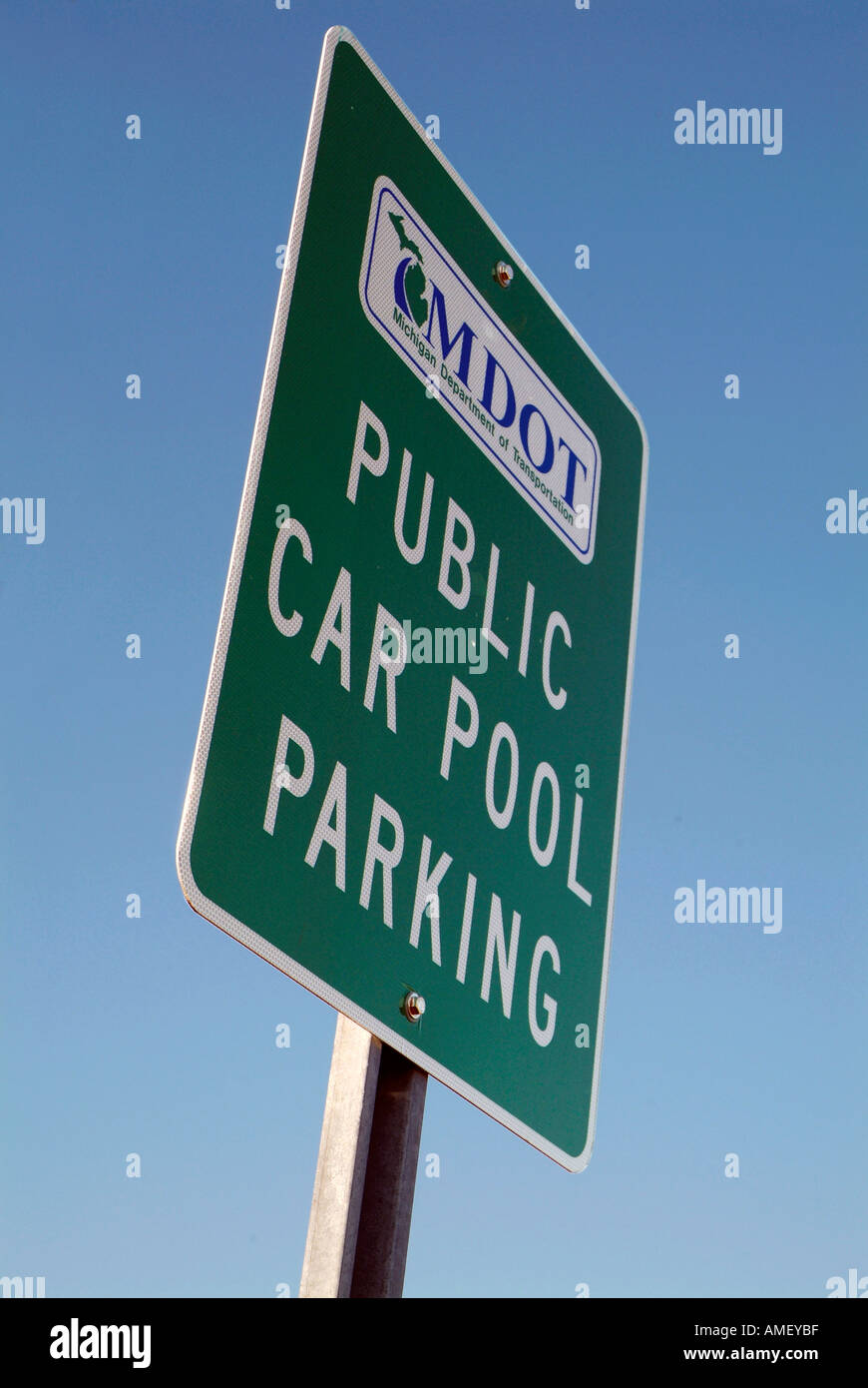 Park and ride sign alerts commuters to public car pools Stock Photo - Alamy