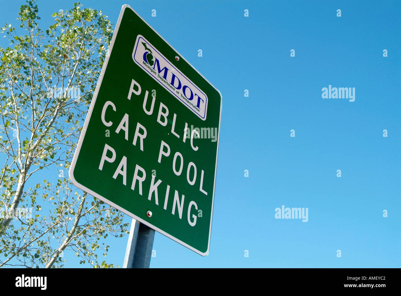 Park and ride sign alerts commuters to public car pools Stock Photo - Alamy