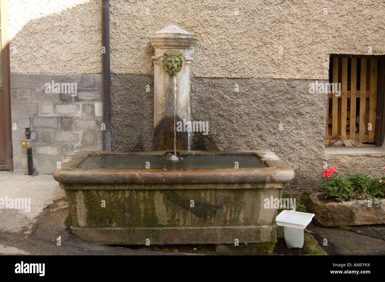 Alpine Water Trough Vinadio Italy Stock Photo - Alamy