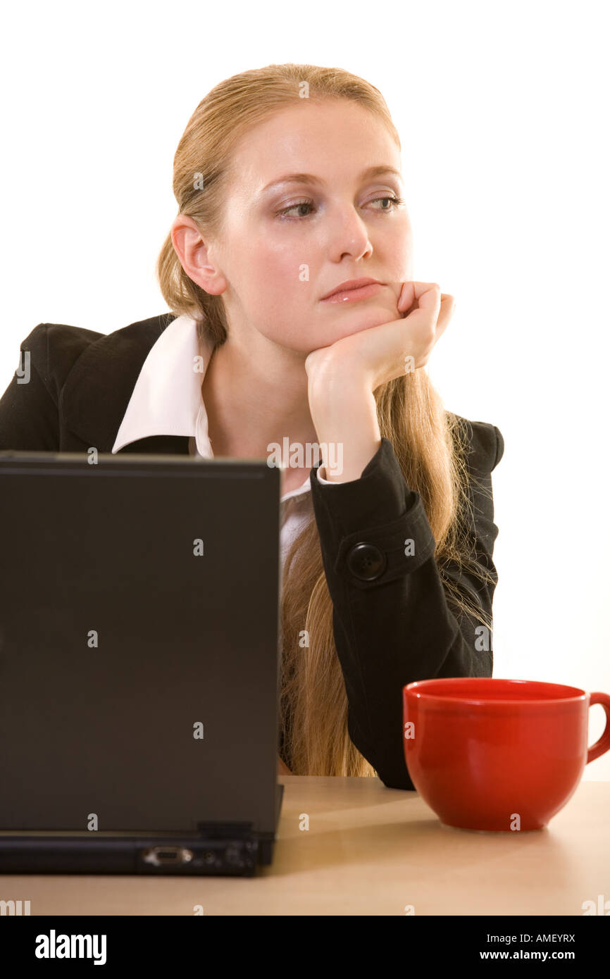 Bored at work Stock Photo - Alamy