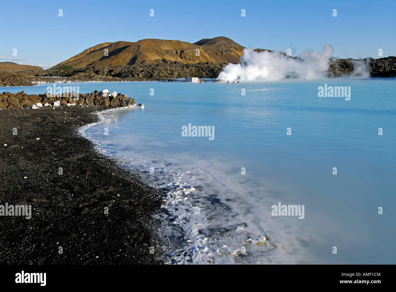 Volcanic landscape surrounding Blue Lagoon Iceland Stock Photo - Alamy