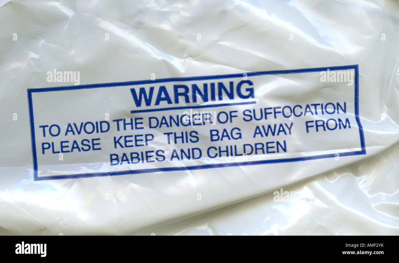Plastic bag warning hi-res stock photography and images - Alamy