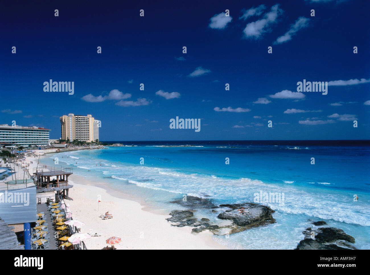 Hotel Area and Beach Quintana Roo, Cancun, Mexico Stock Photo - Alamy