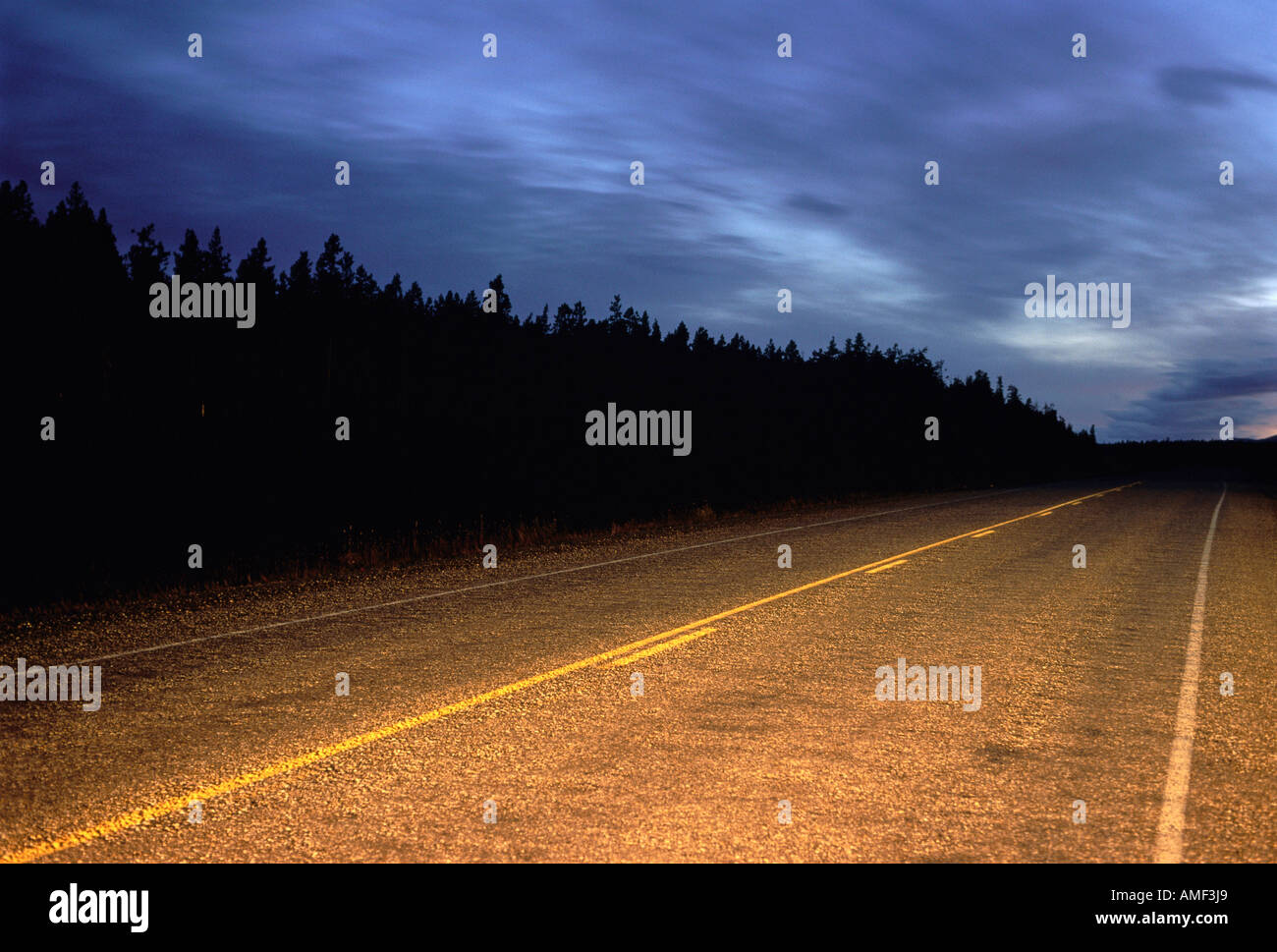 Road at Night Stock Photo - Alamy