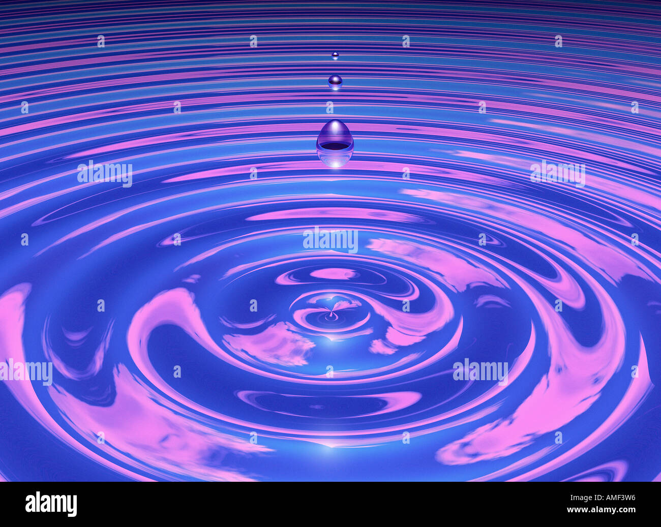 Water Drop and Ripples Stock Photo - Alamy