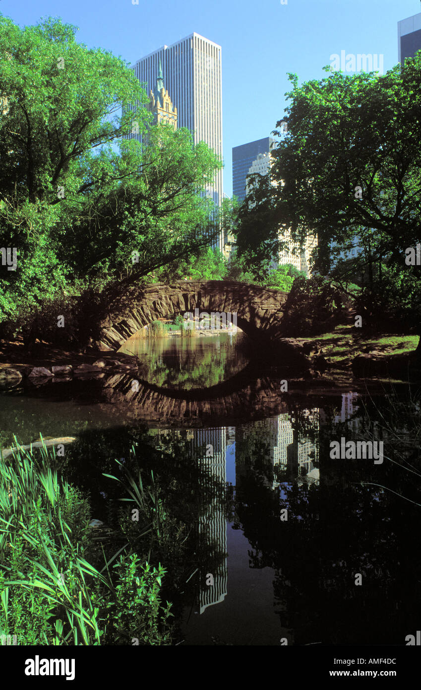 Central Park Stone Bridge Manhattan New York Stock Photo - Alamy