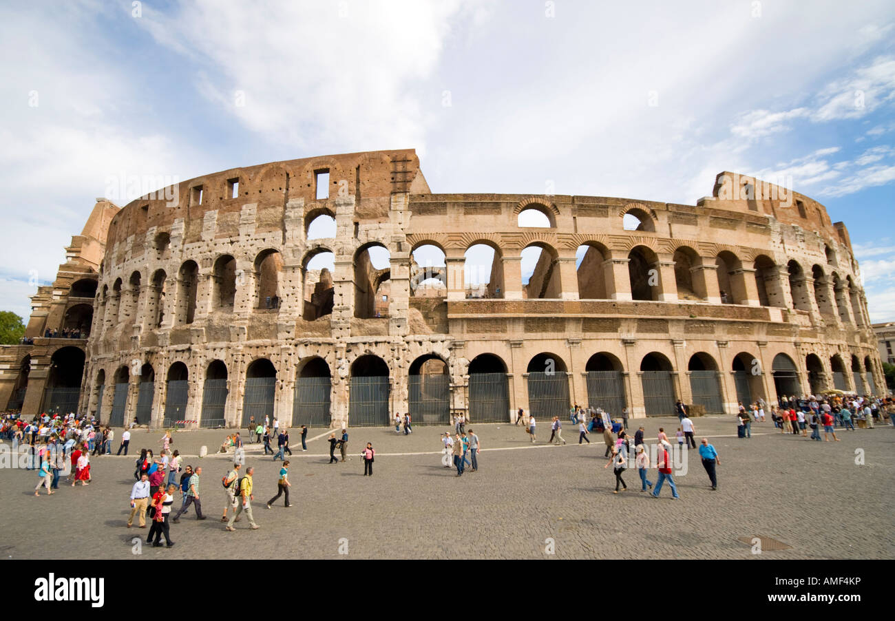 Colosseum of Rome, Italy, during the day with tourists Stock Photo - Alamy