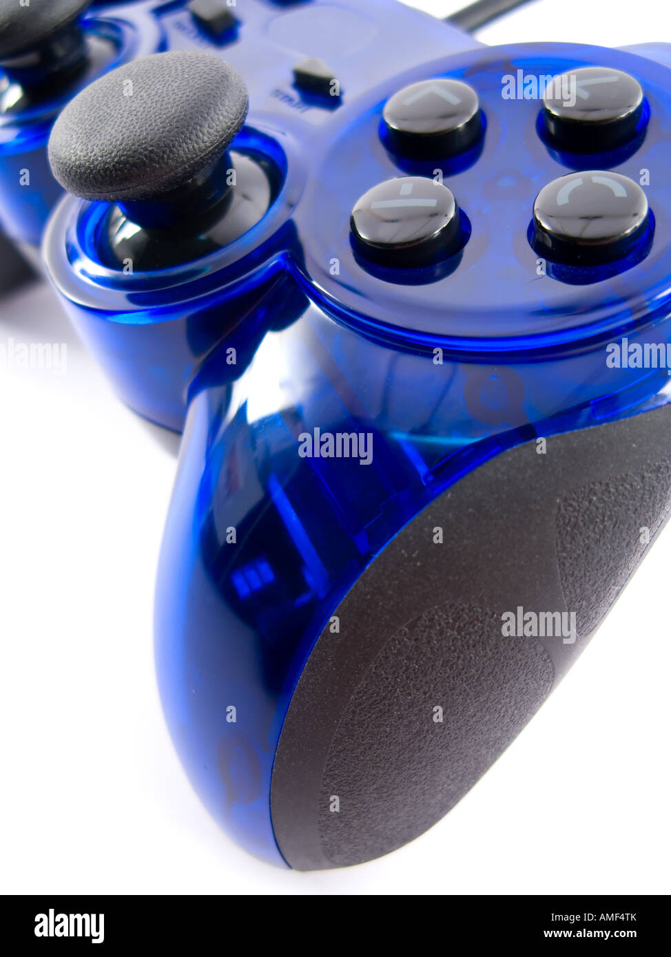blue video game controller detail for console Stock Photo - Alamy
