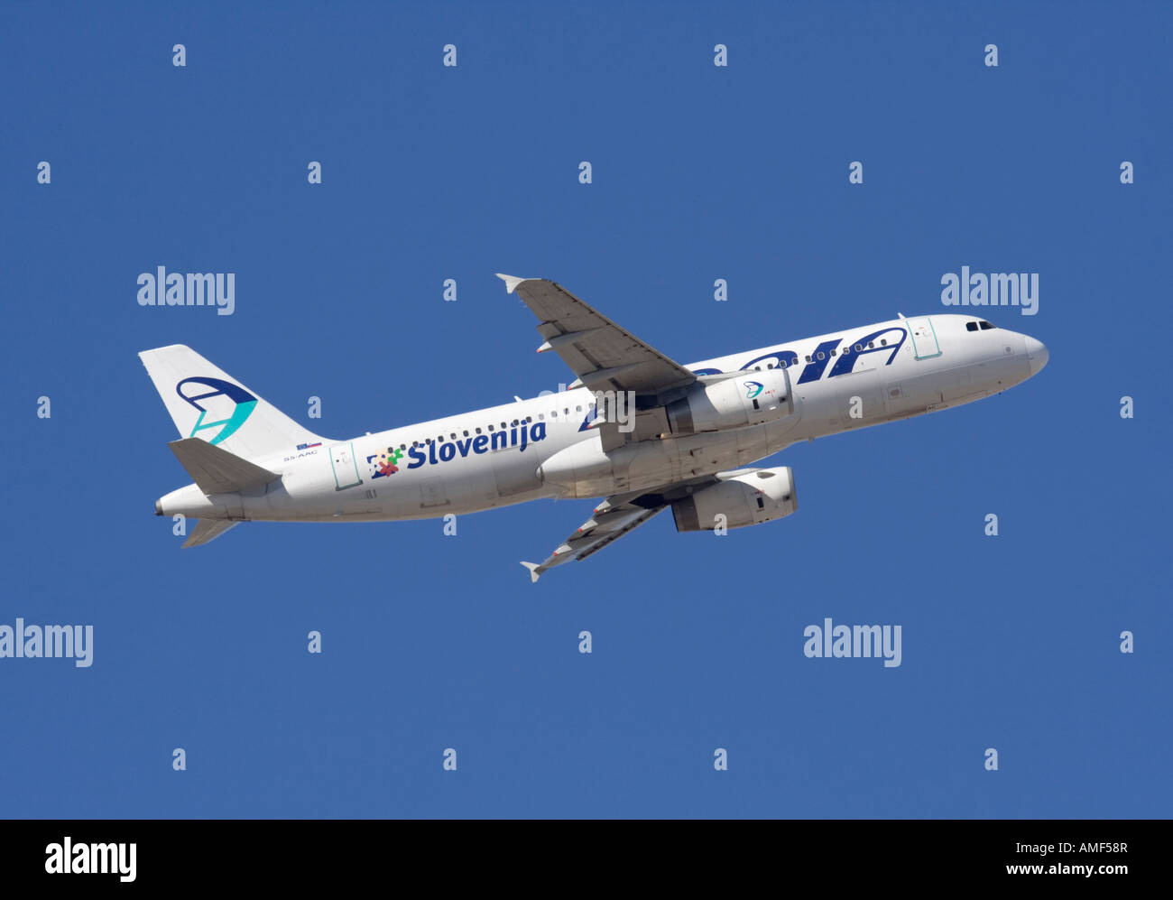 Adria Airways Airbus A320 climbing on departure Stock Photo - Alamy