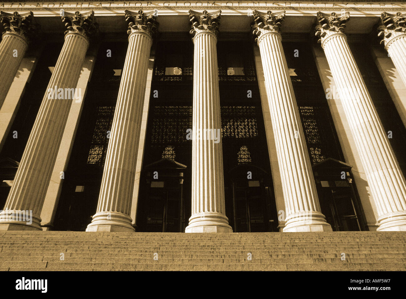 Columns and Steps at The New York Post Office New York, New York, USA ...
