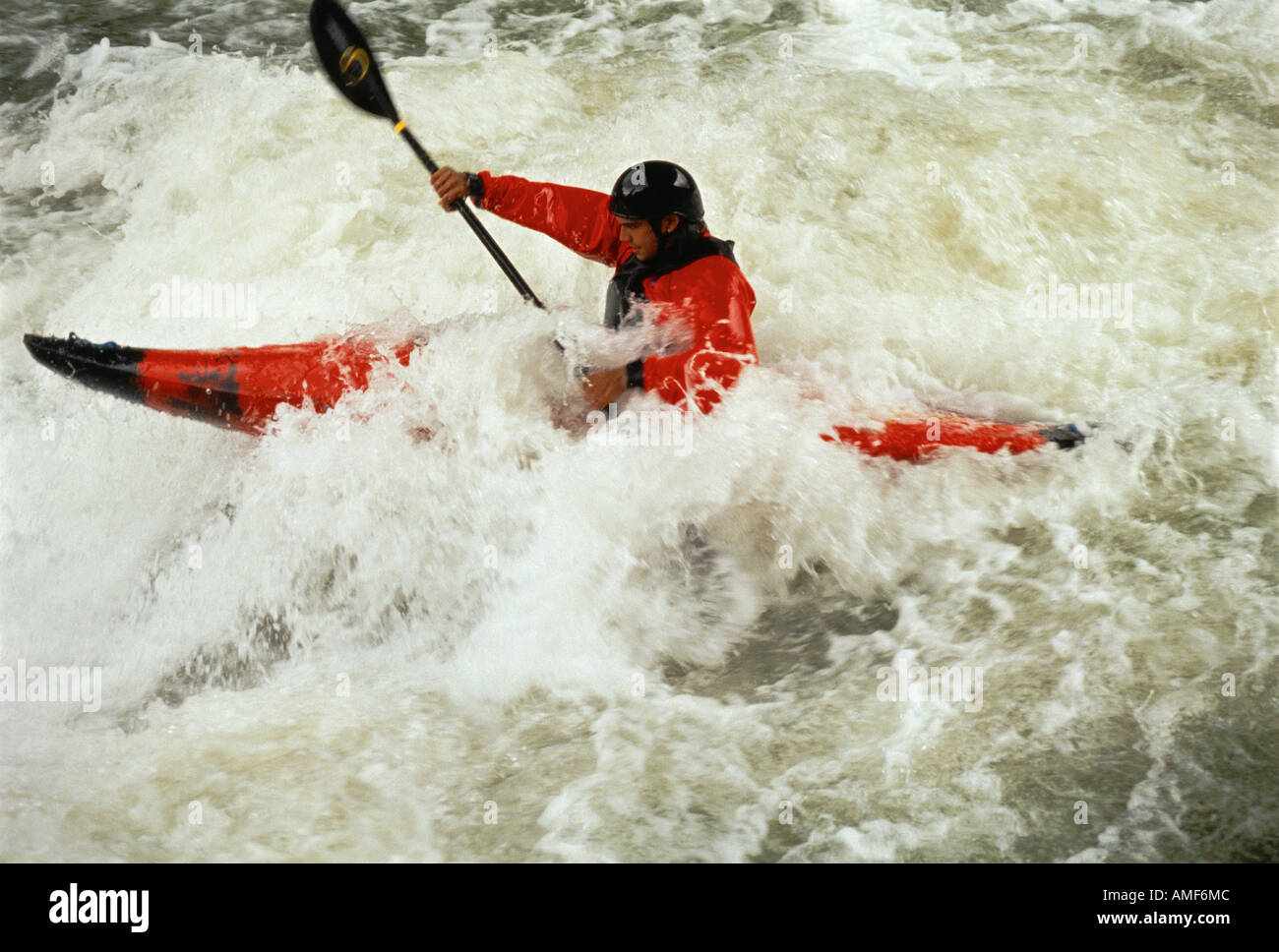 Man Kayaking, Ocoee River, North Carolina, USA Stock Photo - Alamy