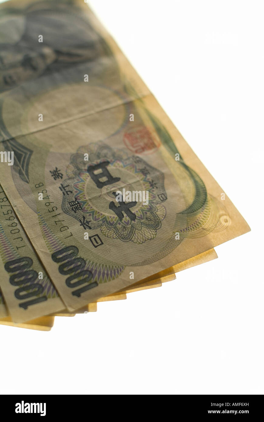 Close up of Yen bank notes (japanese currency Stock Photo - Alamy