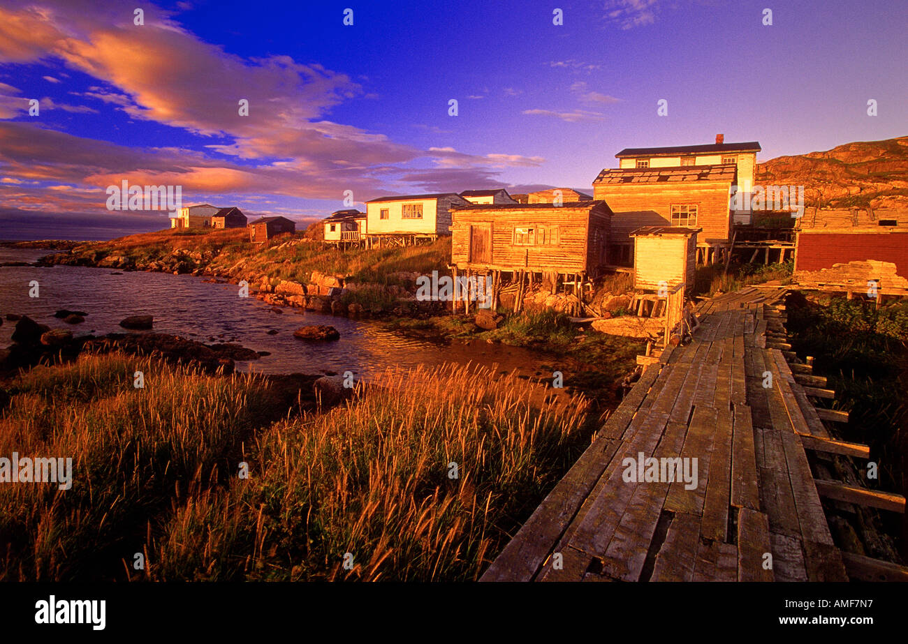Overview of Landscape and Houses, Battle Harbour, Newfoundland and ...