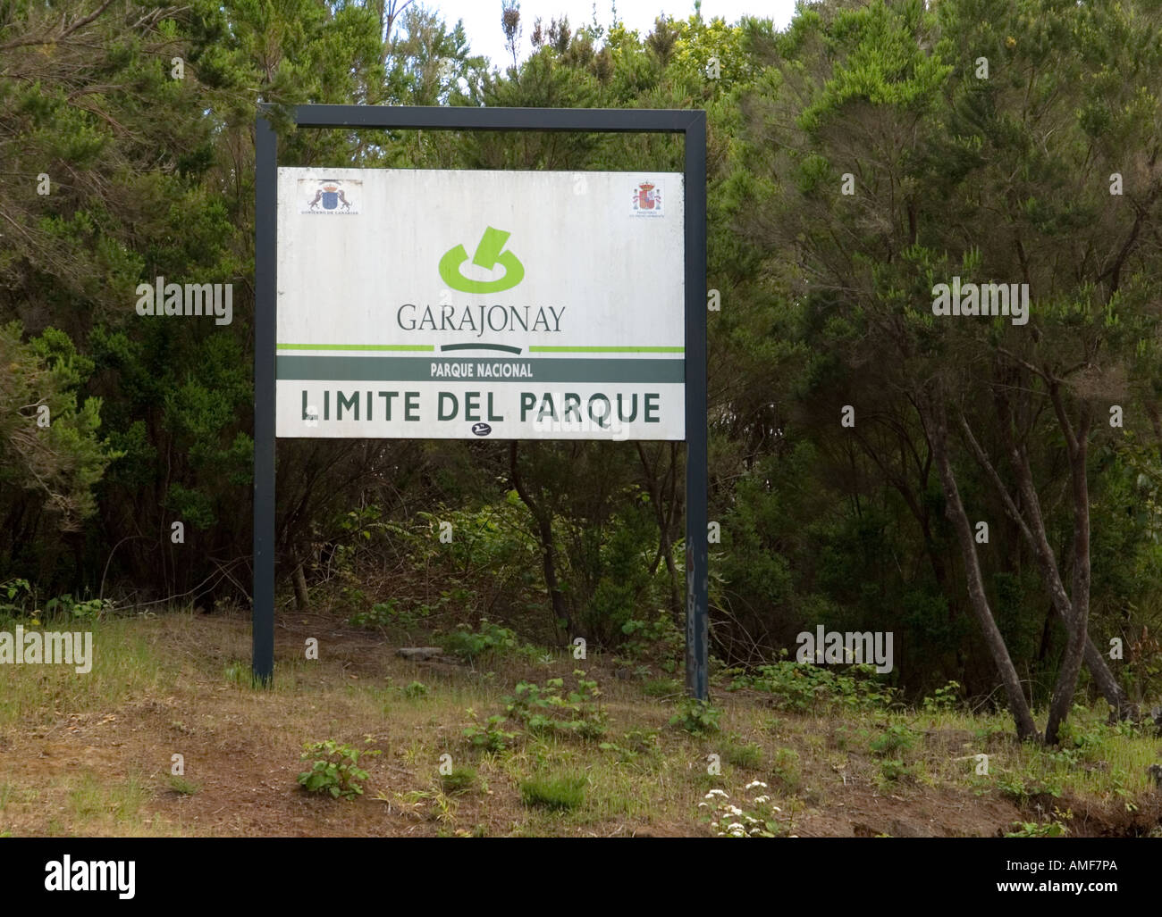 Garajonay National Park sign Parque Nacional de Garajonay, La Gomera ...