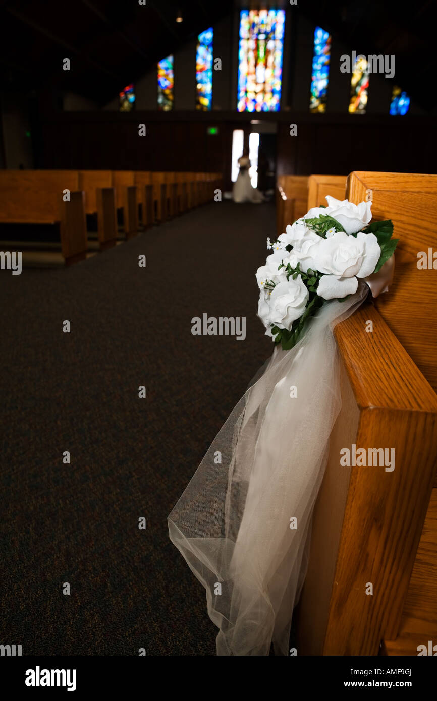Aisle in church Stock Photo - Alamy