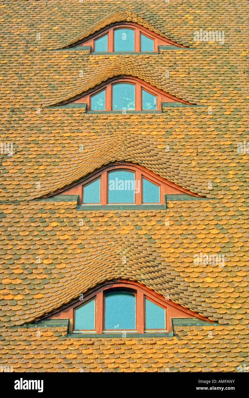 roof windows in Rothenburg ob der Tauber Germany Stock Photo - Alamy