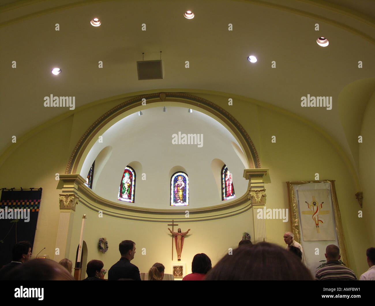 Inside Church With Doom Stock Photo - Alamy