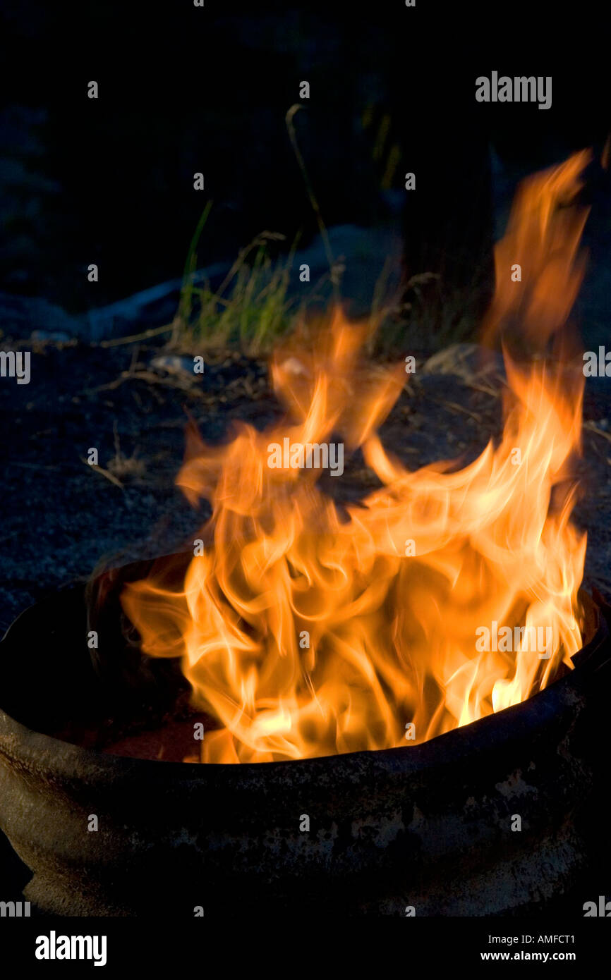 Fire burning in a controlled environment Stock Photo - Alamy