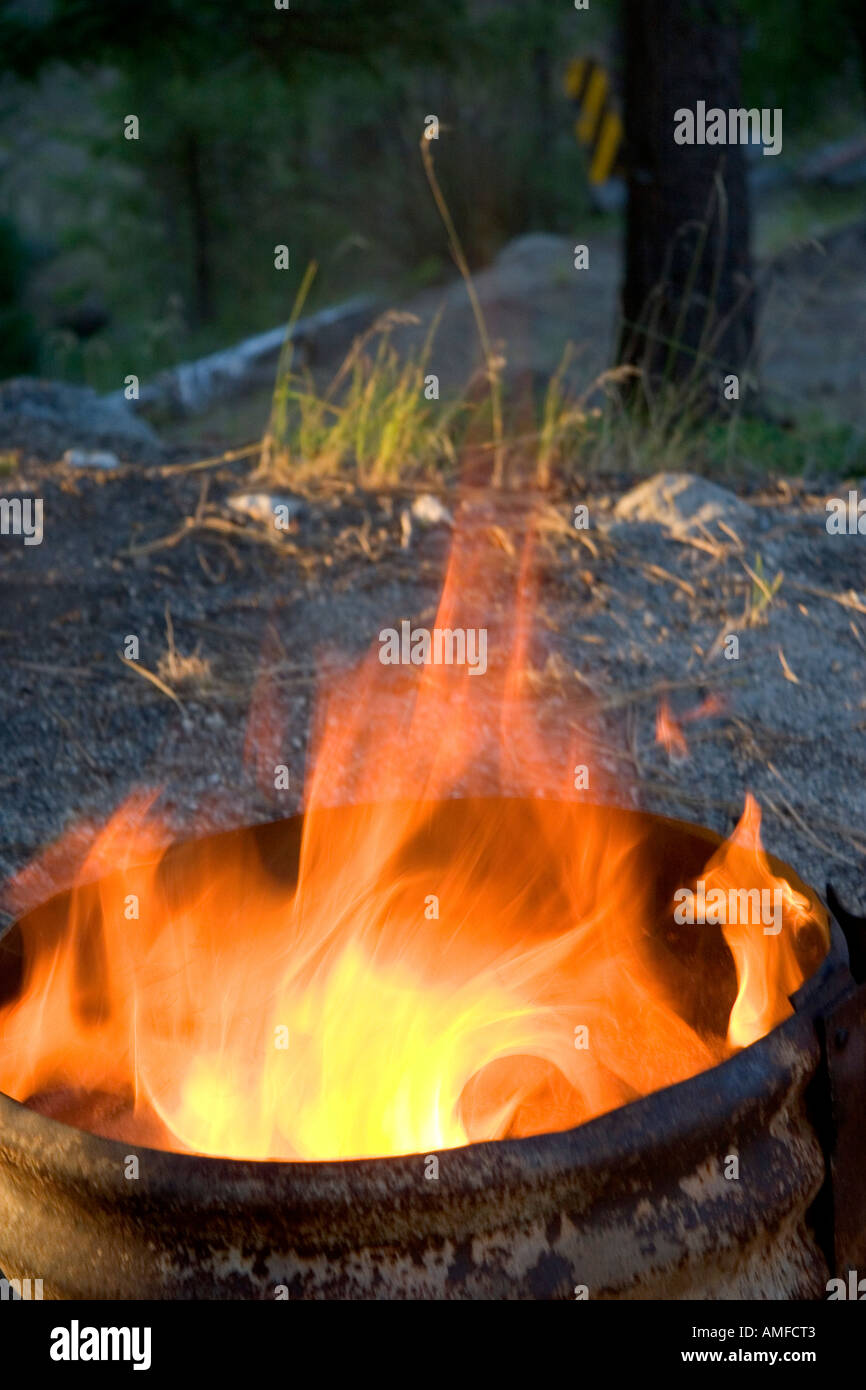 Fire burning in a controlled environment Stock Photo - Alamy