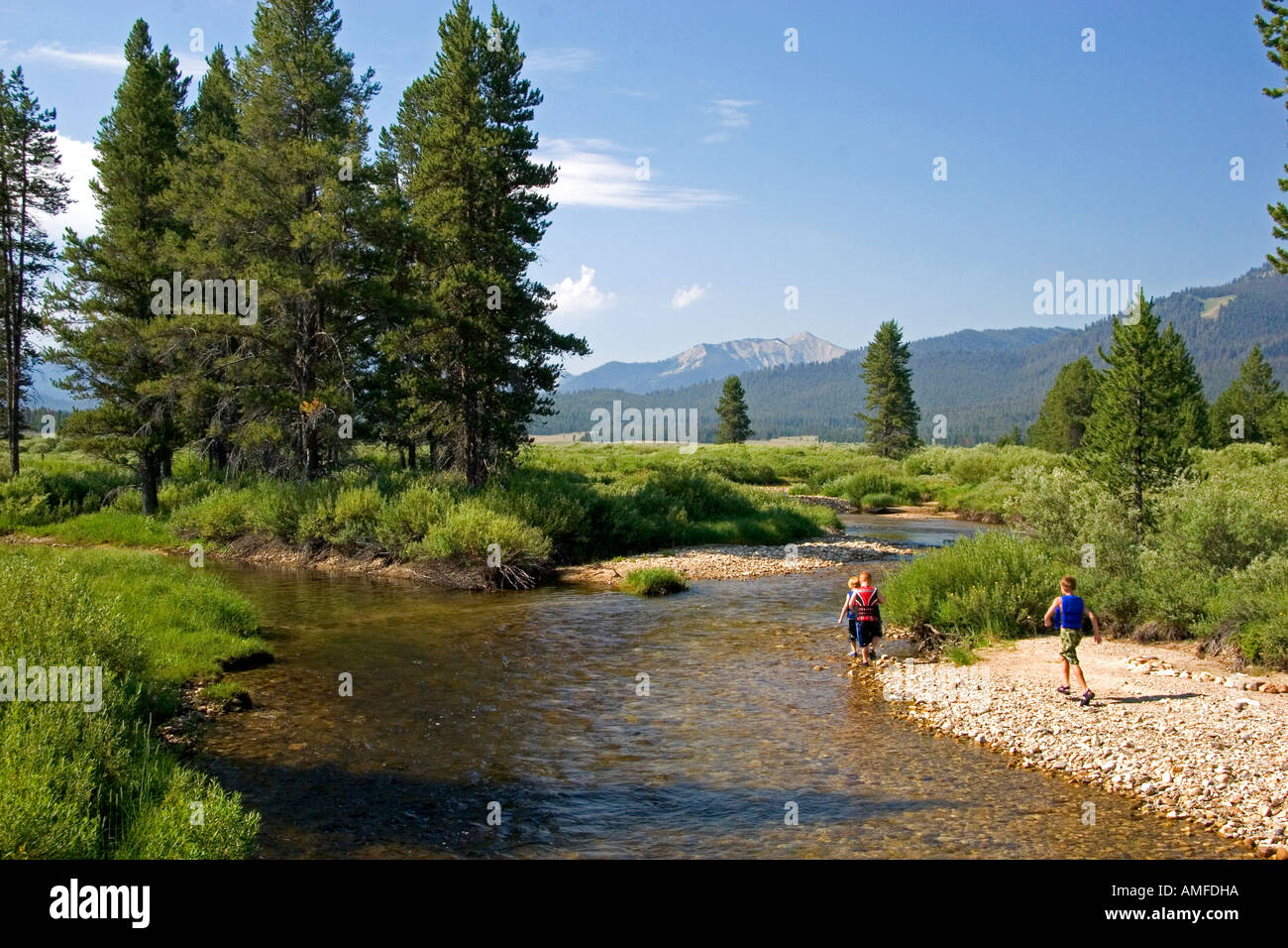 Headwaters of the Salmon River in the Sawtooth National Recreation Area ...