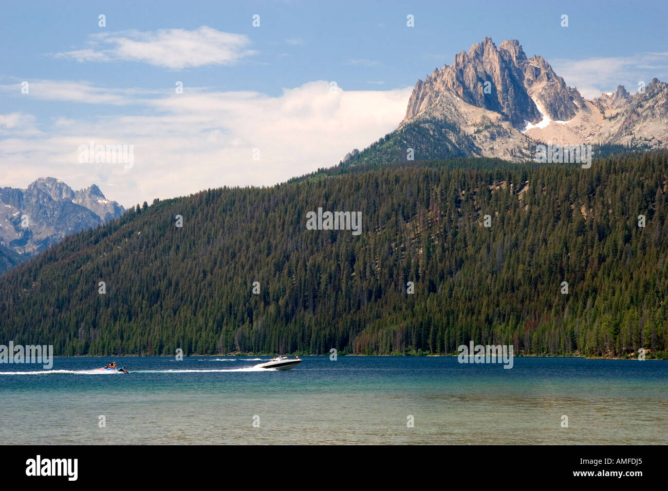 Mt. Heyburn of the Sawtooth Mountains at Redfish Lake in Stanley, Idaho ...